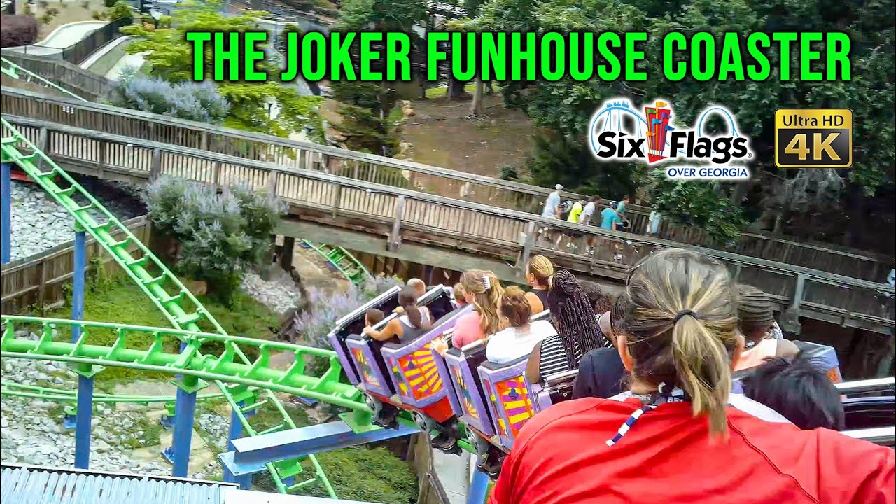 2021 The Joker Funhouse Coaster On Ride 4K POV Six Flags Over Georgia ...