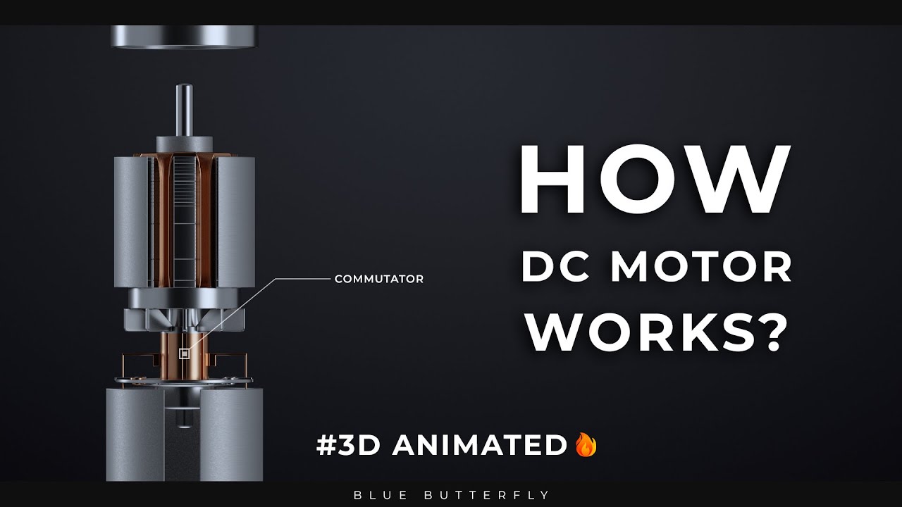 How DC Motor Works ? | 3D Animated 🔥 - YouTube
