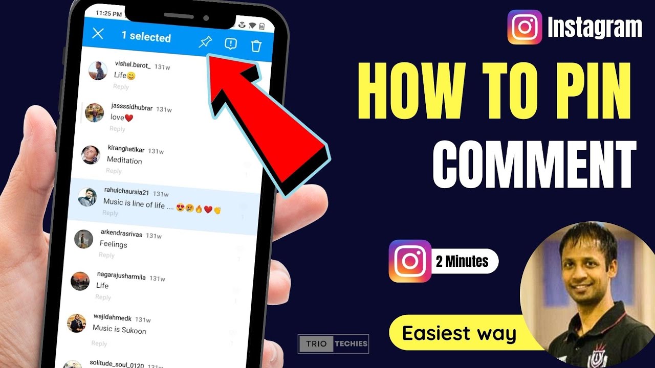 How to pin a comment on Instagram | How to pin a comment - TRIO tech ...