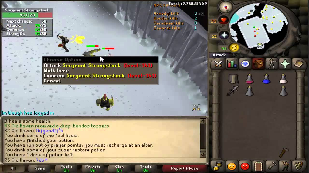 OSRS - RS Old Haven - Bandos Tassets drop - LIVE REACTION - YouTube