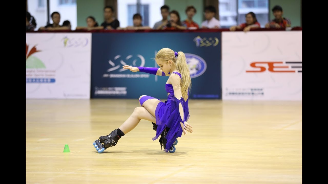 2017 SSO Junior Female Classic Slalom，1st，Sofia Bogdanova，Russia 上海轮滑公开 ...