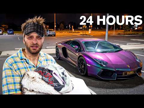 Living In A Lamborghini For 24 HOURS
