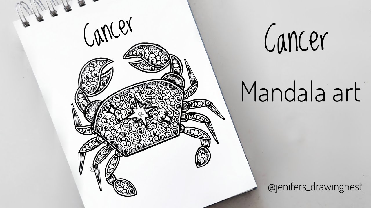 zodiac mandala | cancer mandala art | mandala art for beginners ...