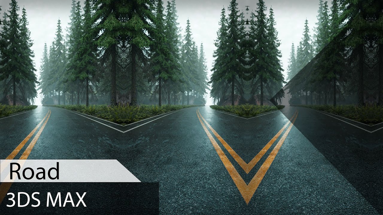 Road - 3ds max Corona rendering - YouTube