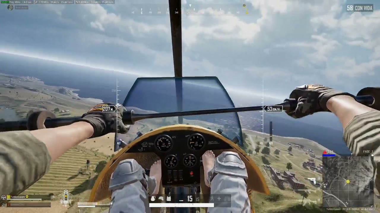 PUBG Glider perfect loop, 360, Pubg planeador aeroplano 360 perfecto - YouTube