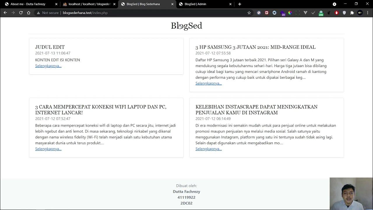 UTS Matakuliah Pemograman Berbasis Web | 2DC02 - YouTube