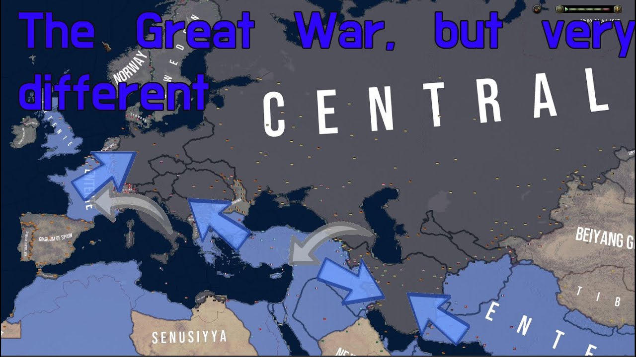 HOI4 Great War Redux Timelapse - A Very Different Great War - YouTube