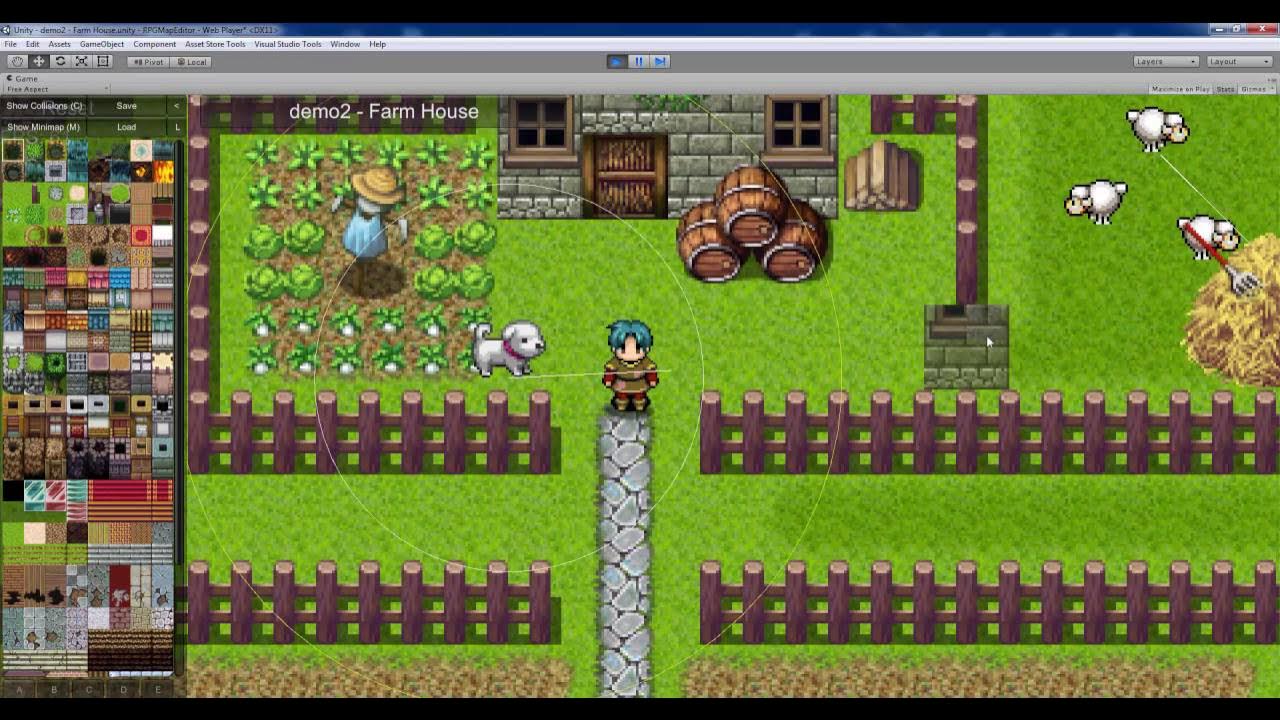 RPG Map Editor: Creating directional characters - YouTube