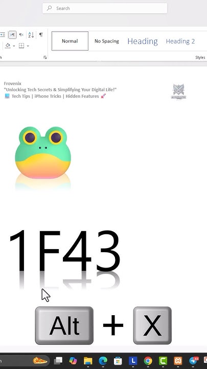 How to Type the Frog Emoji (🐸) Using Unicode ALT+X | Easy Emoji Typing Trick - YouTube