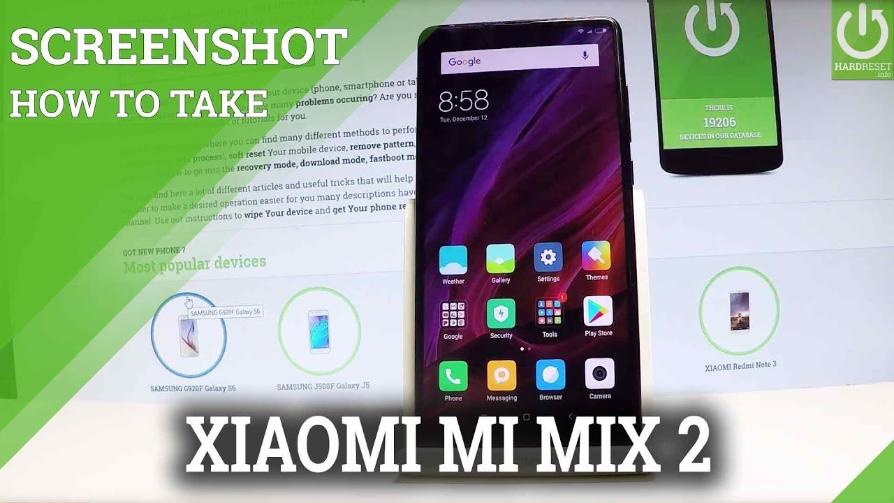 How to Take Screenshot on XIAOMI Mi Mix 2 - Capture Screen - YouTube