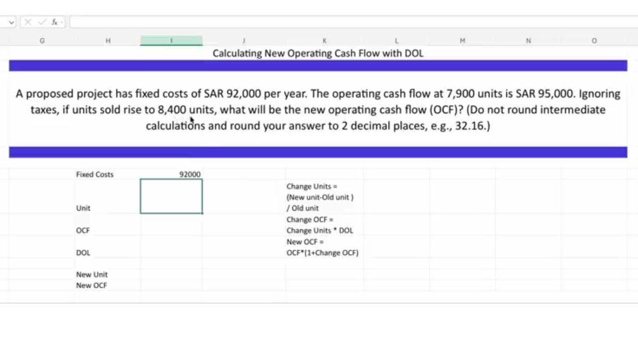Calculating New Operating Cash Flow with DOL - YouTube