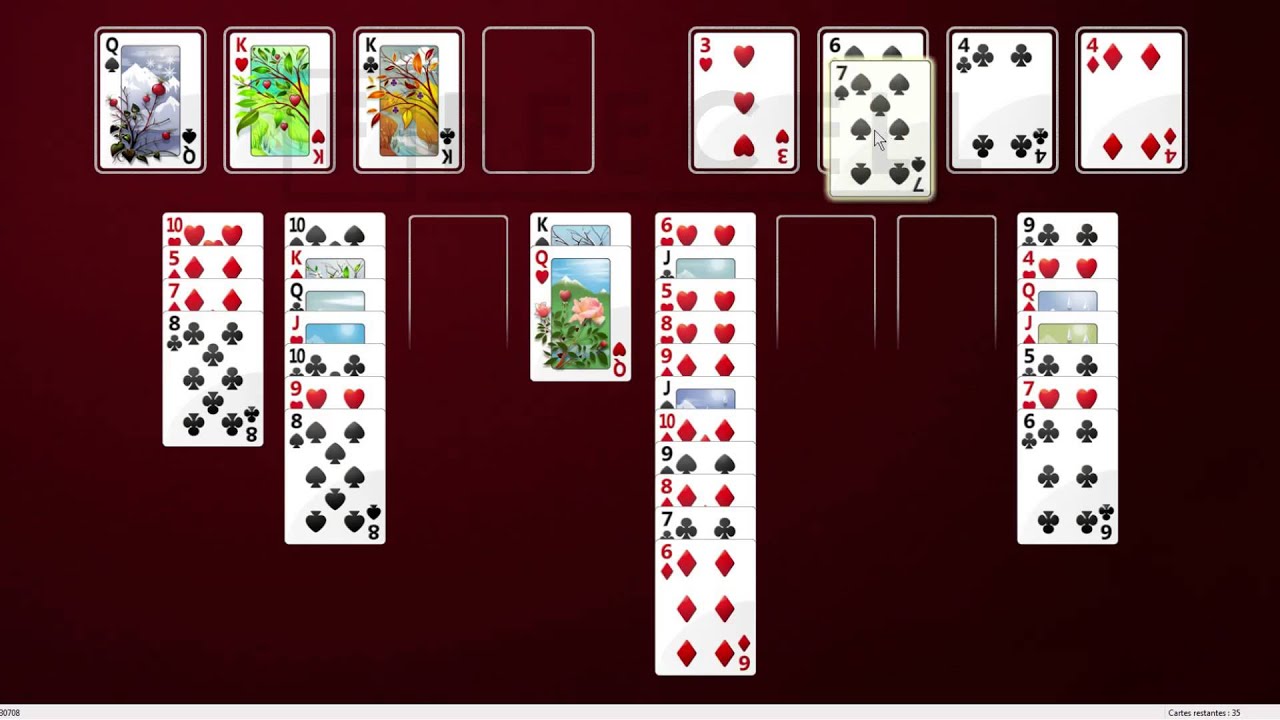 Solution to freecell game #30708 in HD - YouTube