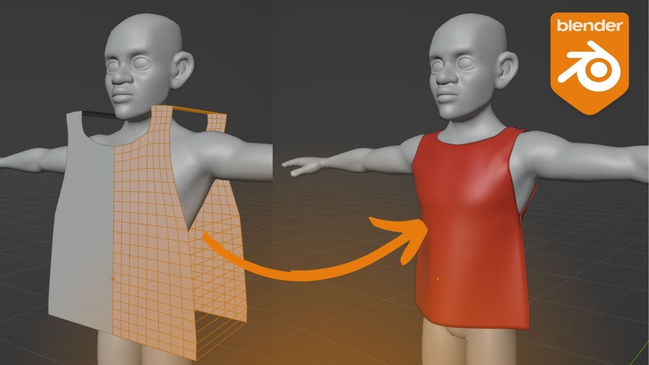 Comment faire des vêtements sur Blender 3D ? - Tuto Débutants - YouTube