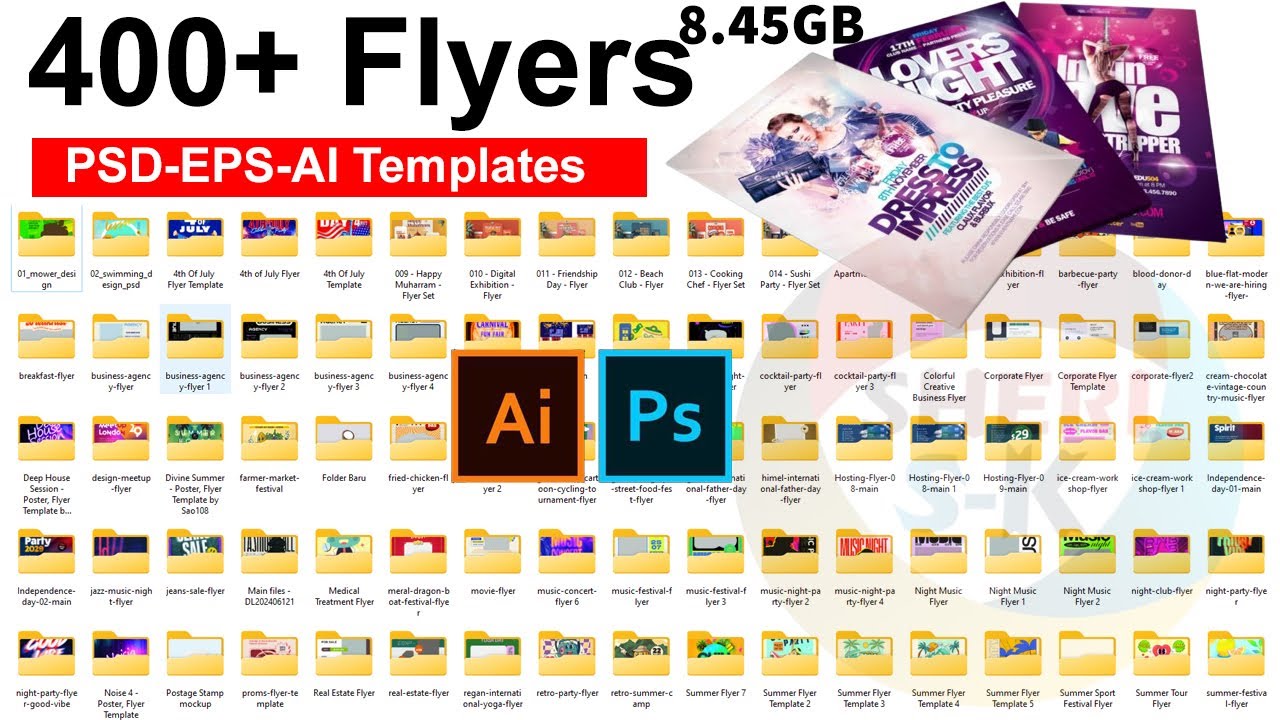 400 Flyers Templates Download In PSD And AI Files |Sheri Sk| |New ...