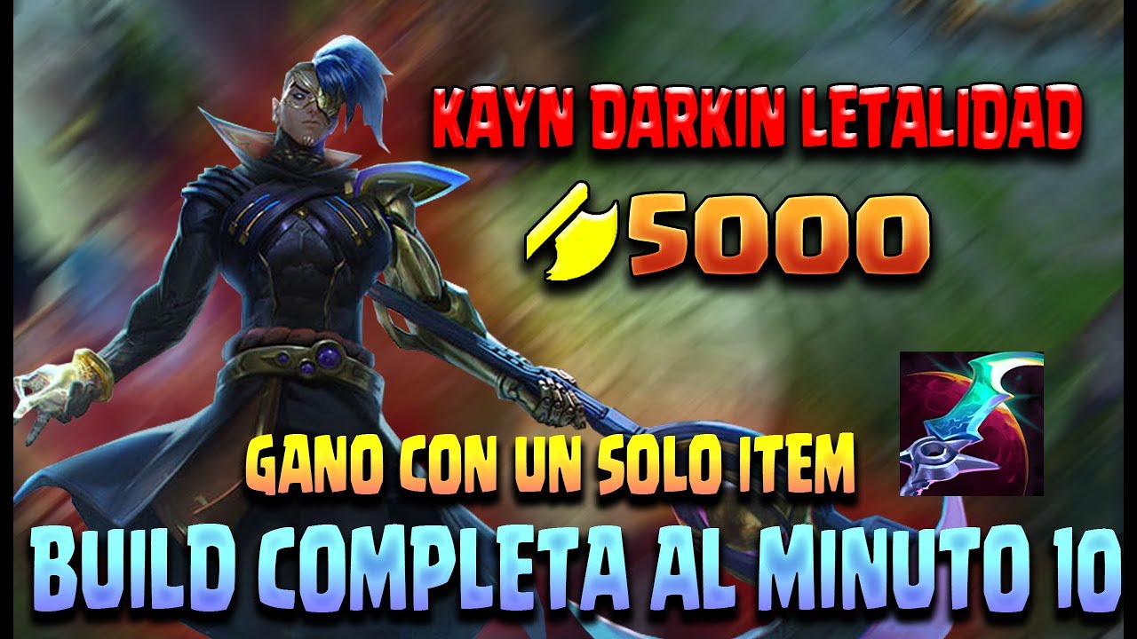 KAYN ROJO LETALIDAD | COMO GANAR LA PARTIDA CON UN SOLO ITEAM| KAYN JG ...