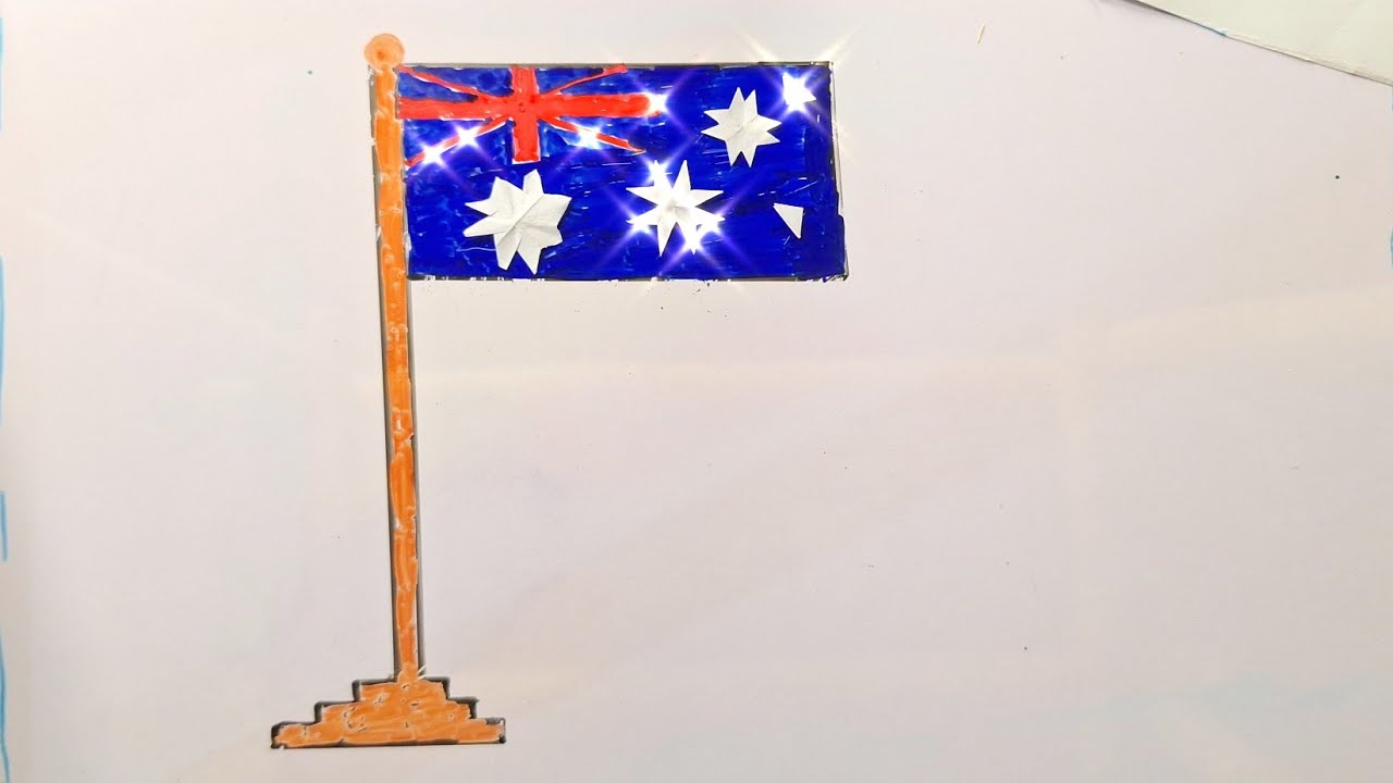 How to draw the Australia flag for kids easy and simple/drawing of ...