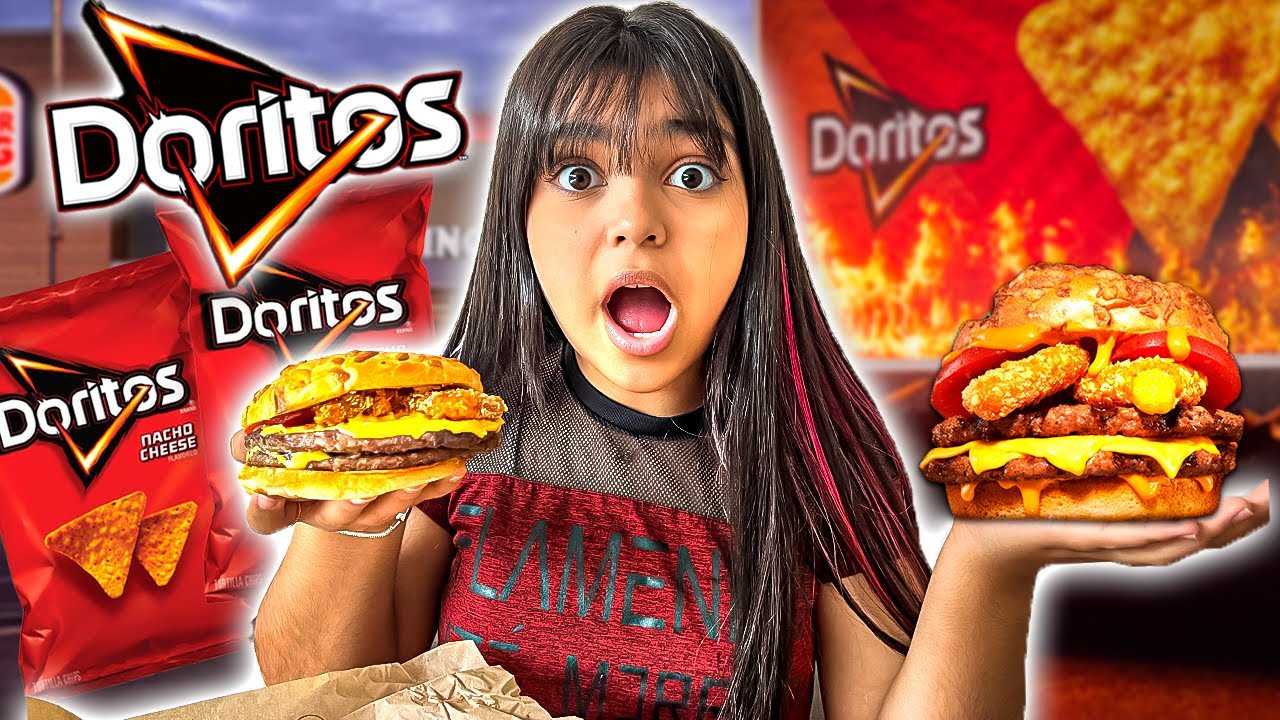 EXPERIMENTANDO O NOVO HAMBÚRGUER DE DORITOS DO BURGER KING. - YouTube