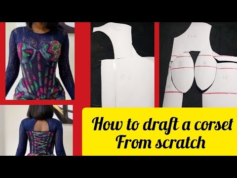 how to draft a corset from scratch/ draft a corset with a keyhole back ...
