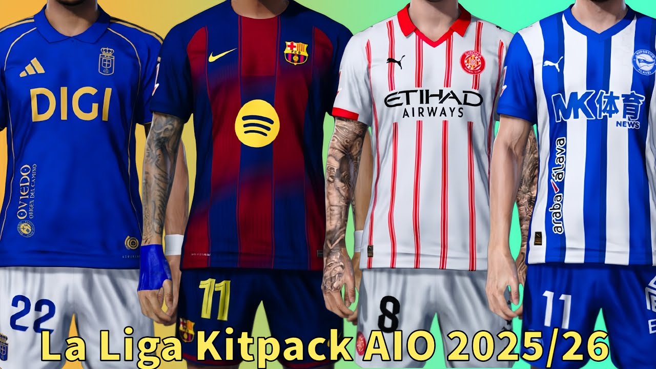 La Liga Kits 2025-26 AIO Vol.1 for PES 2021 / Football Life 2025 ...