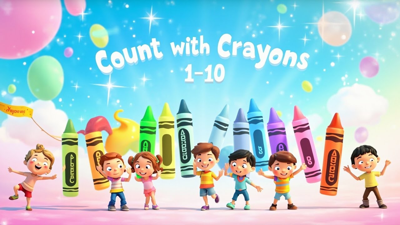 Count with Crayons Song 🎨🖍️ | Fun Kids Counting 1–10 | Preschool ...