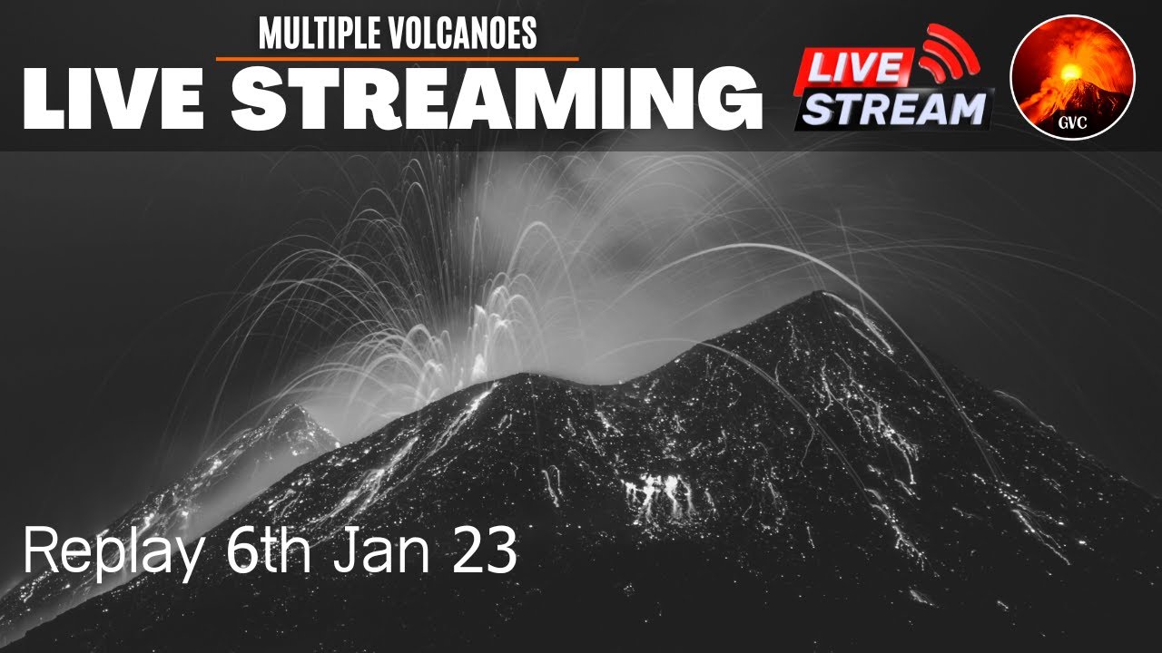 🌋 LIVE: Multiple Volcanoes Streaming in Real-time! 🎥 Etna, Fuego ...