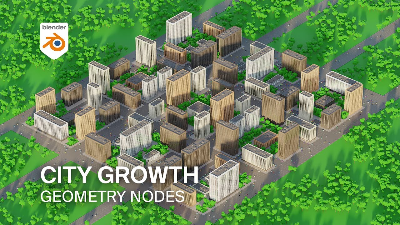 Motion graphics of city growth | Blender | Geometry nodes - YouTube