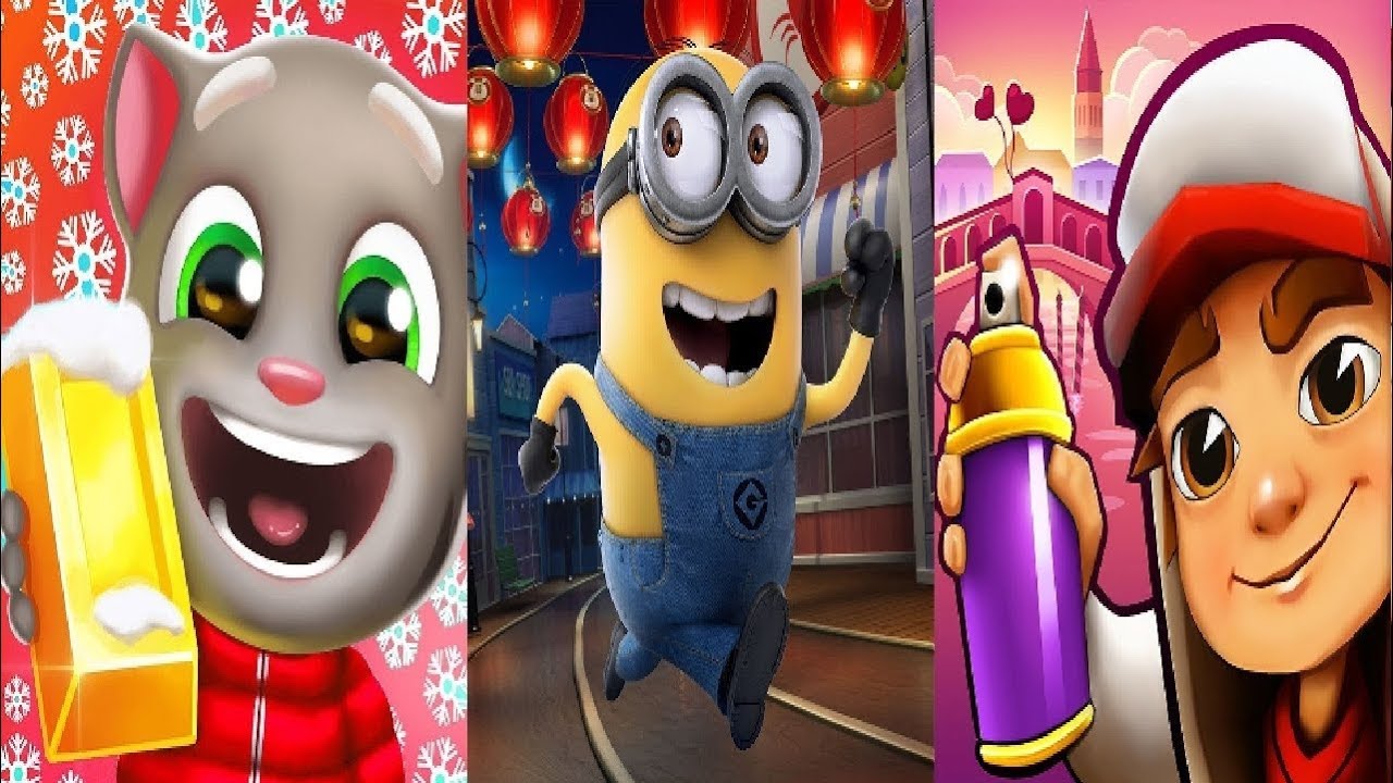 Talking Tom Gold Run VS Despicable Me - Minion Rush VS Subway Surfers ...