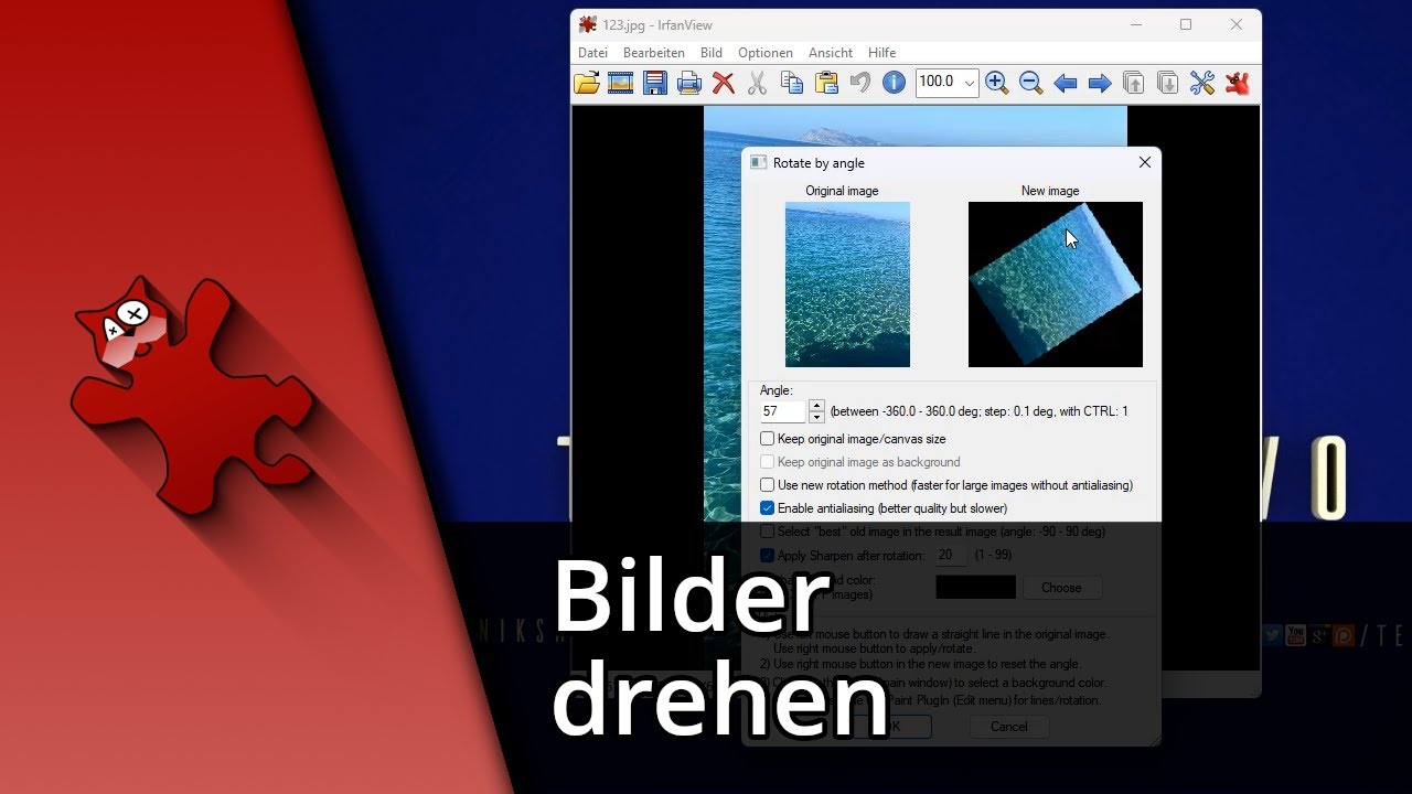 IrfanView Bilder drehen Tutorial - YouTube