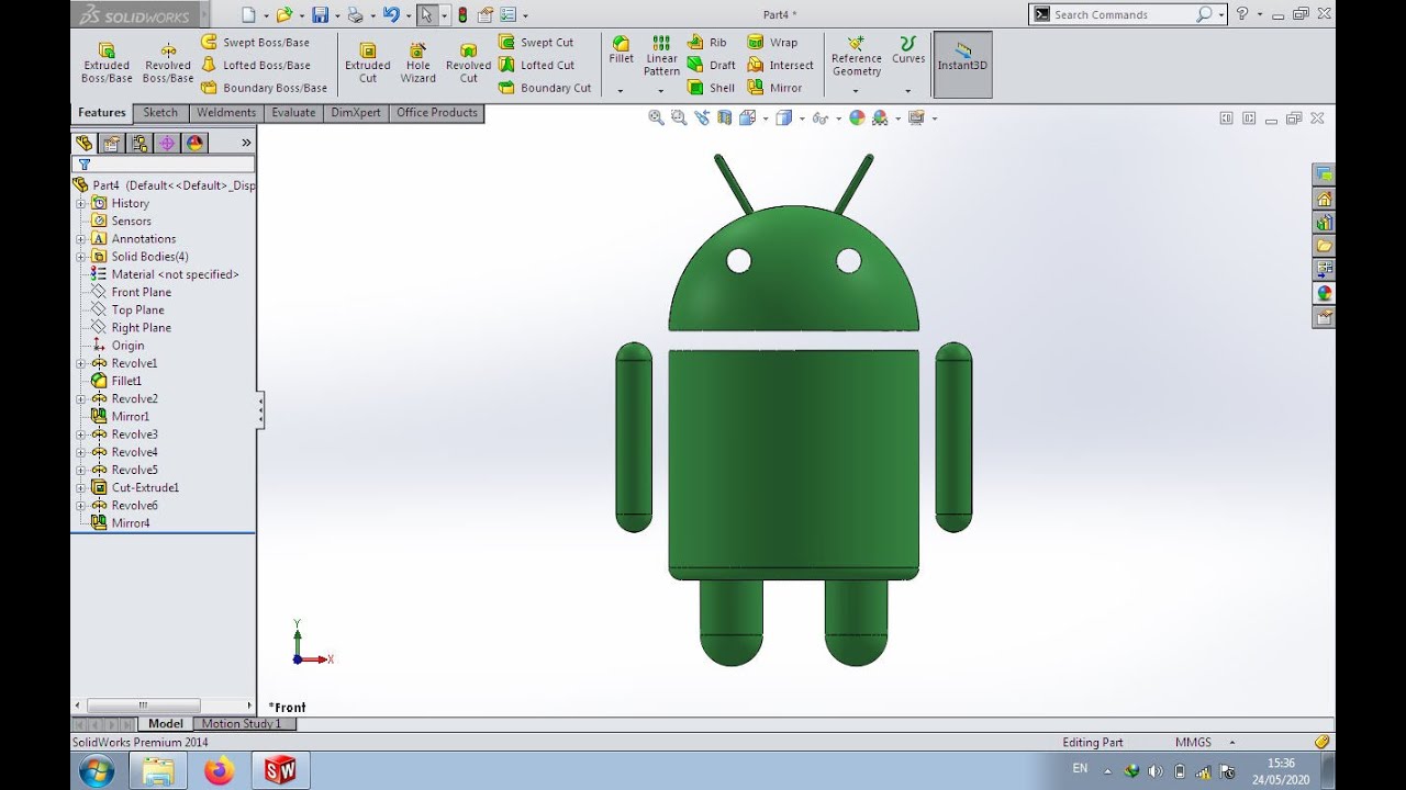 Membuat Logo Android 3D Menggunakan Solidworks - How to Make Android 3D ...