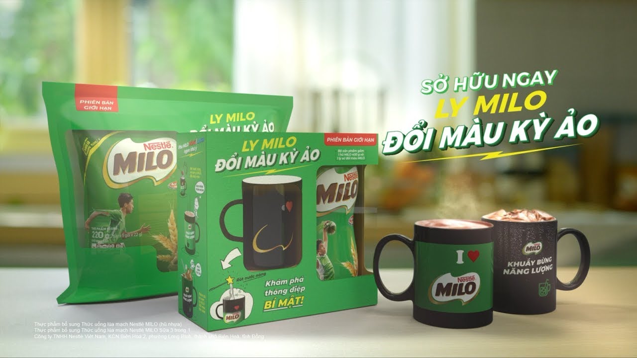 SỞ HỮU LY MILO ĐỔI MÀU KHI MUA BỘ SẢN PHẨM MILO BỘT | NESTLÉ MILO - YouTube