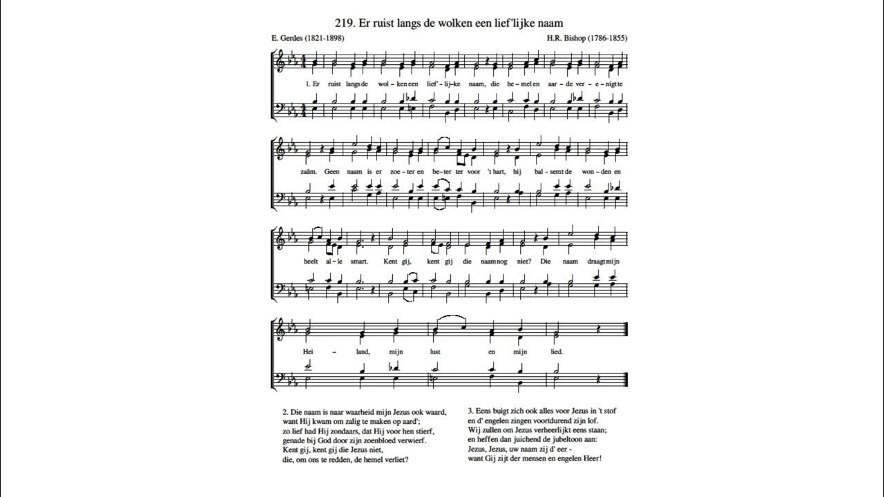 Geestelijke Liederen 219 Er ruist langs de wolken - YouTube