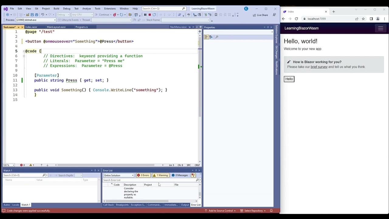 Learning Blazor as a Beginner: 10 Directives - YouTube