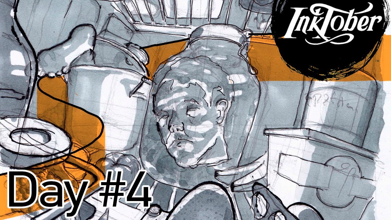 How to draw Inktober day #4 Draw FREEZE! 4 - YouTube