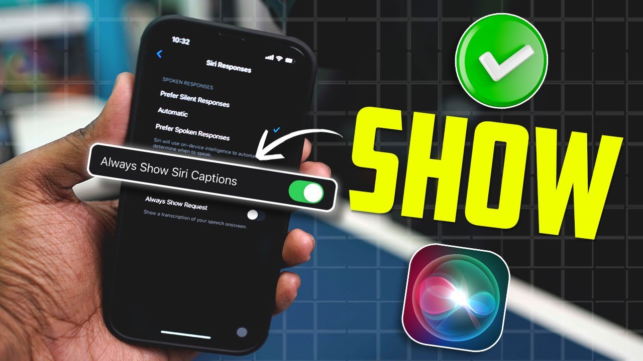 How to Show Siri Captions on iPhone | Enable Siri Text Display - YouTube