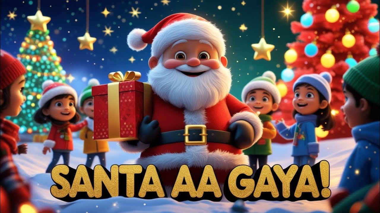 Santa Aa Gaya 🎅 Magical Christmas Carol for Kids | Christmas Song 2025 ...