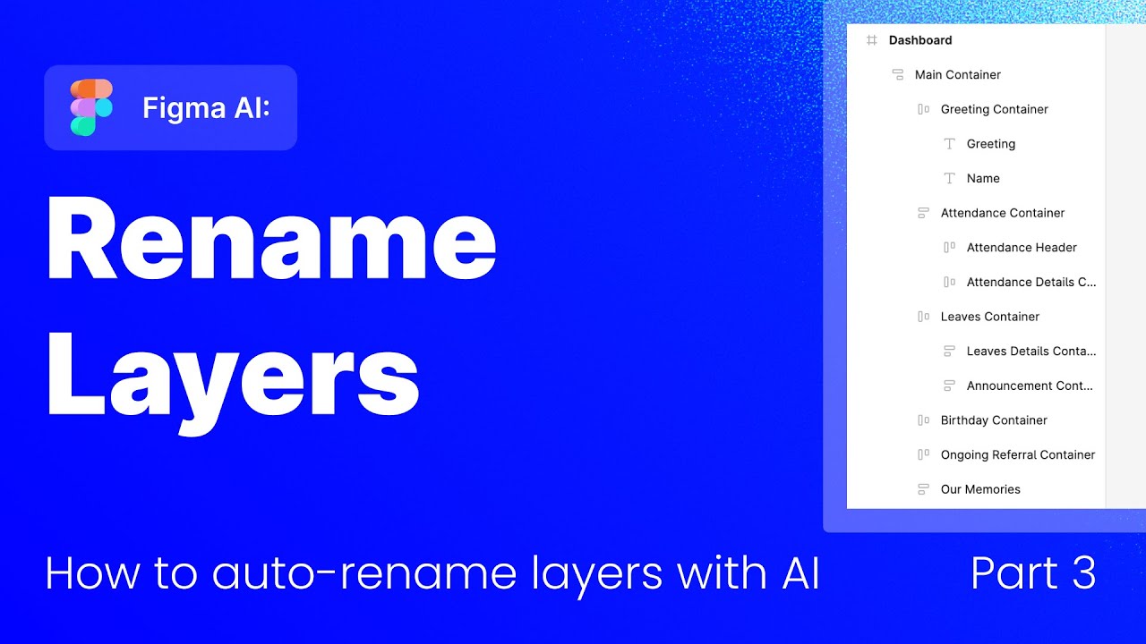 Figma AI: Quick Layer Naming! - Part 3 - YouTube