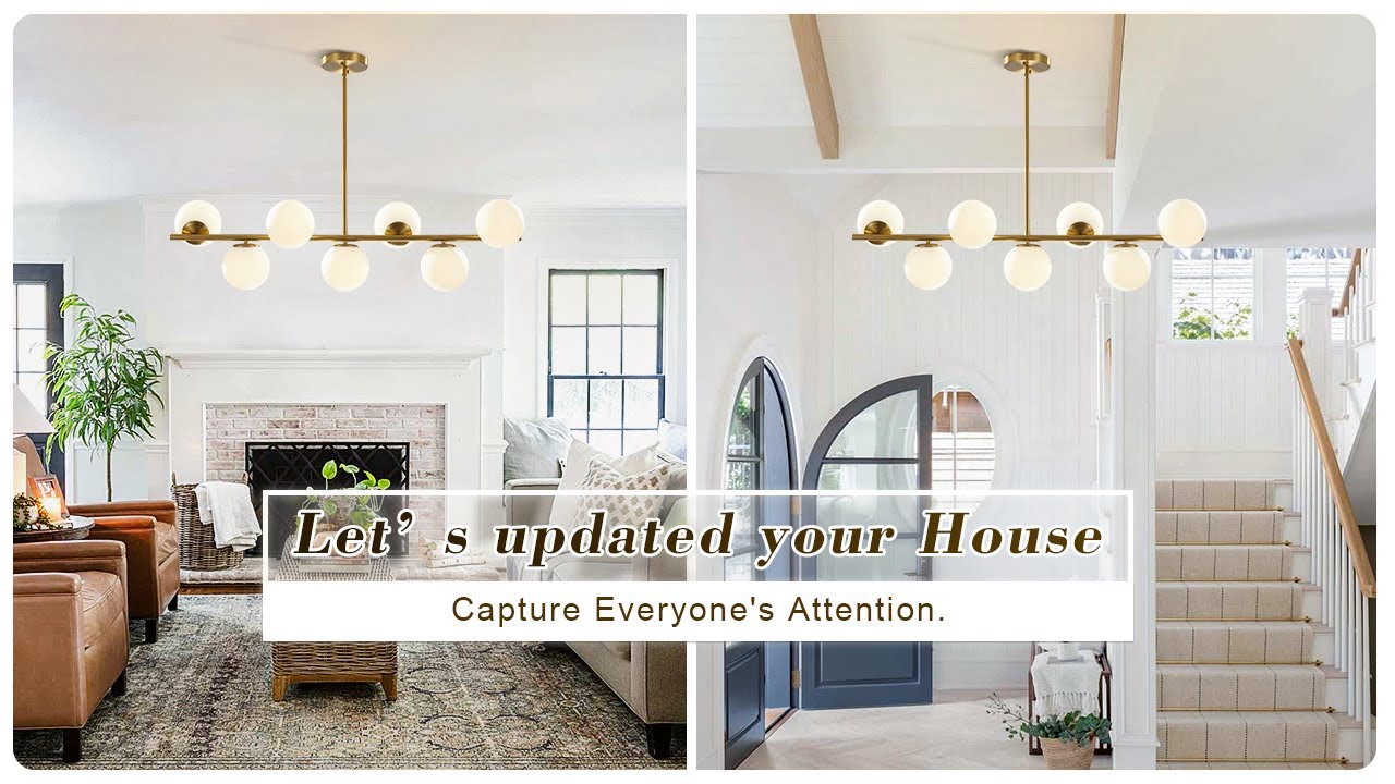 Easy to install 7-light Glass Globe Chandelier - YouTube