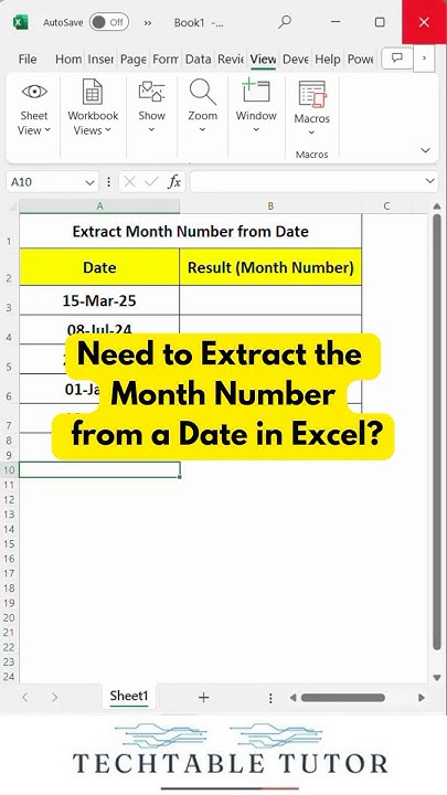 Don't Struggle! Extract the MONTH Number from a DATE in Excel Instantly! #excelshorts #excel ...