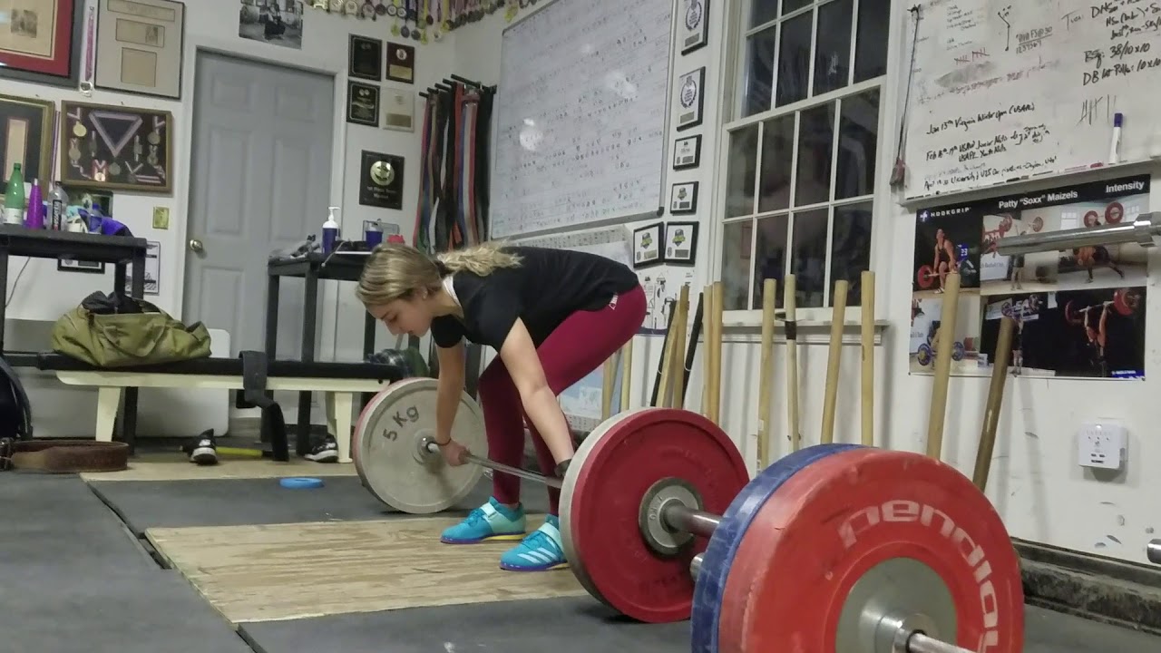 Flora Stein 71.66lb (32.5kg) Sn (1stof2) @ MTHall 12-28-17 - YouTube