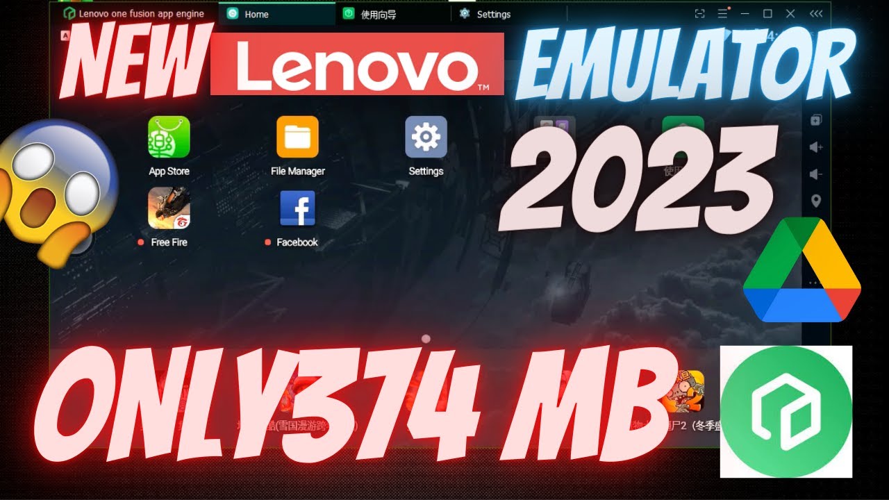 New Emulator 2023 Only 374 MB Lenovo one Emulator pc Android No Lag in ...
