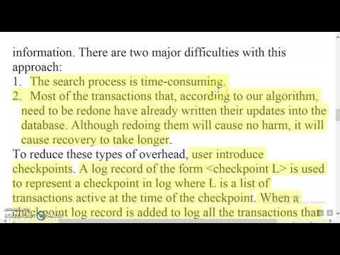 DBMS | Log based recovery part 2 | checkpoints | Module 4 - YouTube