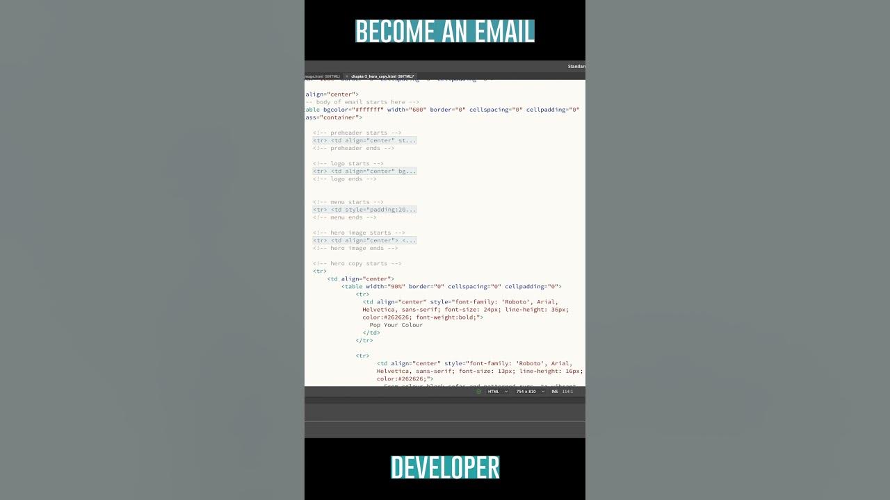Become and email developer html email tutorial - YouTube