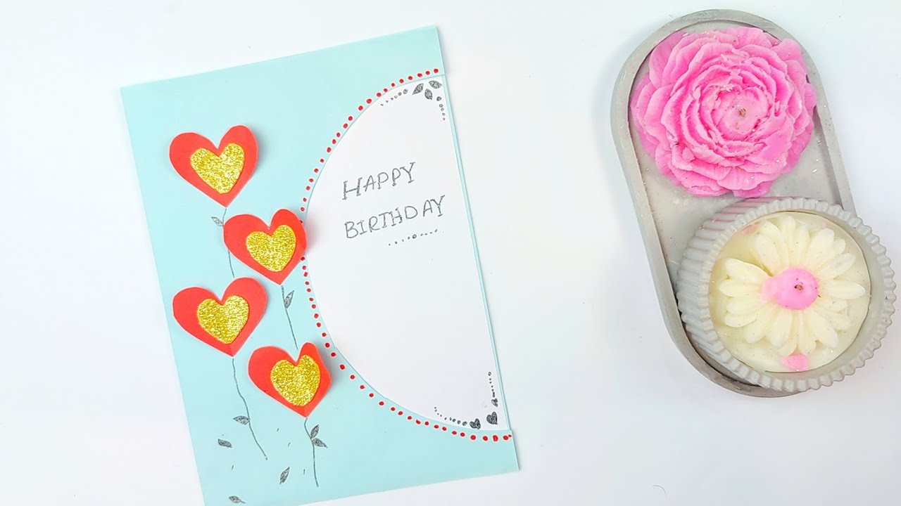 DIY Birthday Card 💌 | Beautiful Handmade Heart Design | Easy Paper ...