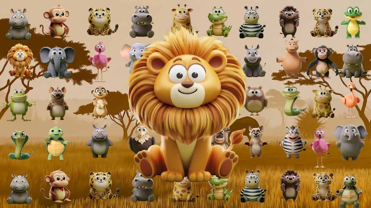 Safari Animal Sounds Song 0318 | Oink Oink TV | Nursery Rhymes - YouTube