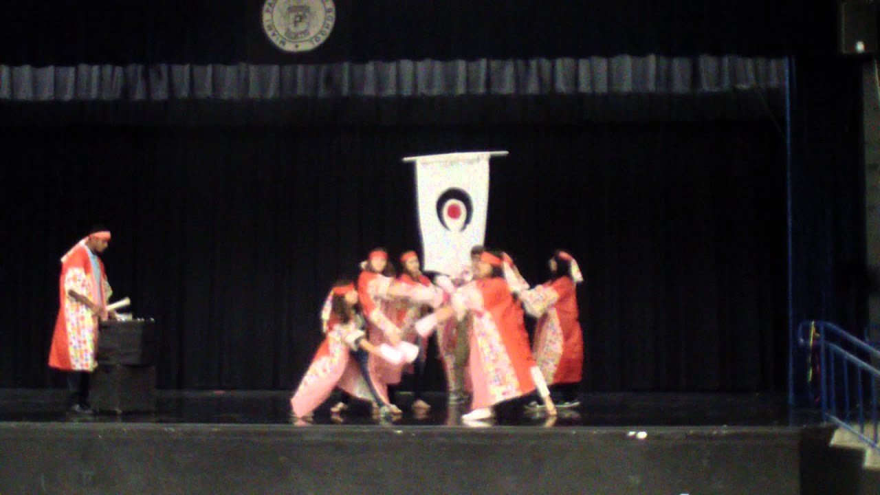 Japanese level 3 Group2 Ouendan performance - YouTube