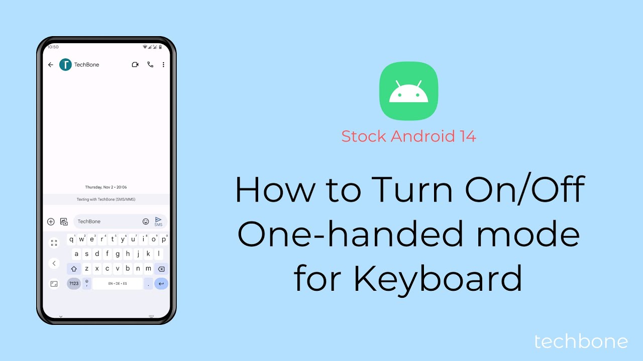 How to Turn On/Off One-handed mode for Keyboard [Android 14] - YouTube