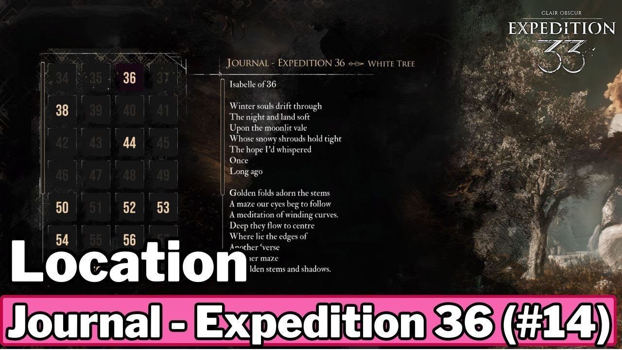 (#14) Journal Exp 36 (White Tree) - Clair Obscur: Expedition 33 - YouTube