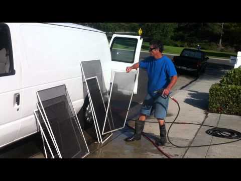 Cleaning Screens using high pressure water so simple yet effective ...