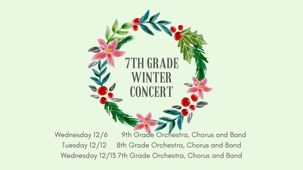 7th Grade Winter Concert - YouTube