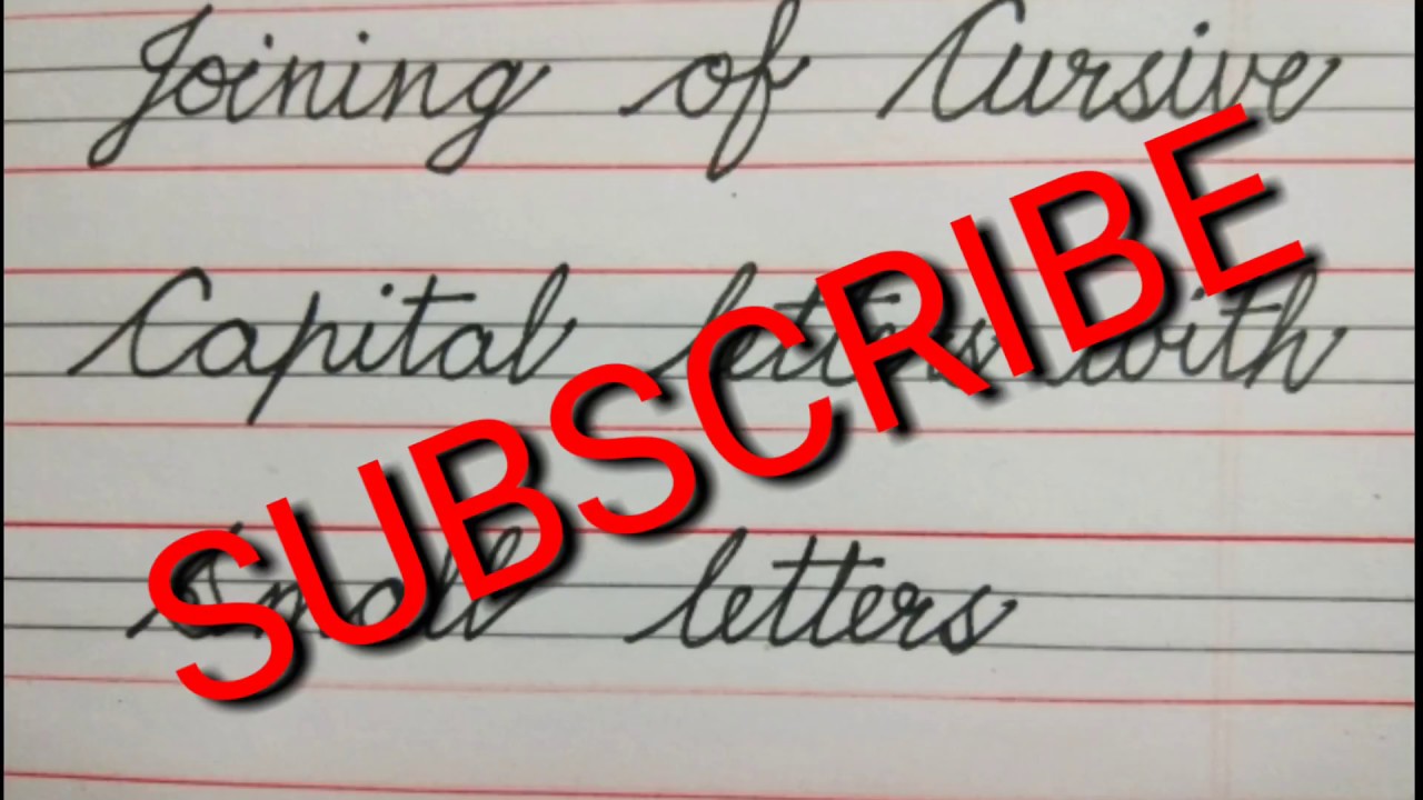 Calligraphy/Joining of Capital Cursive with Small letters/Handwriting ...
